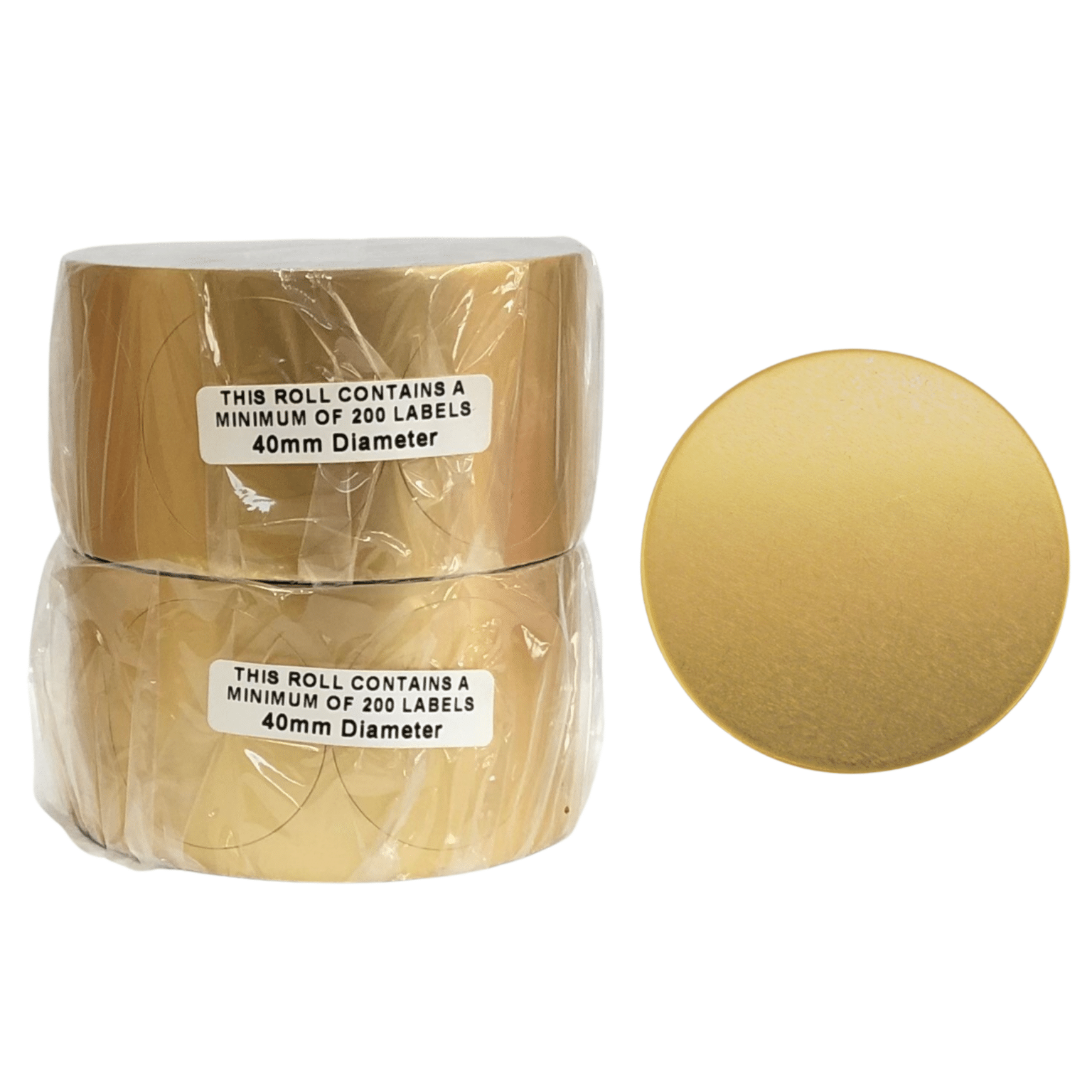 Matt Gold Trophy Labels 40mm Circles – kwiktapes