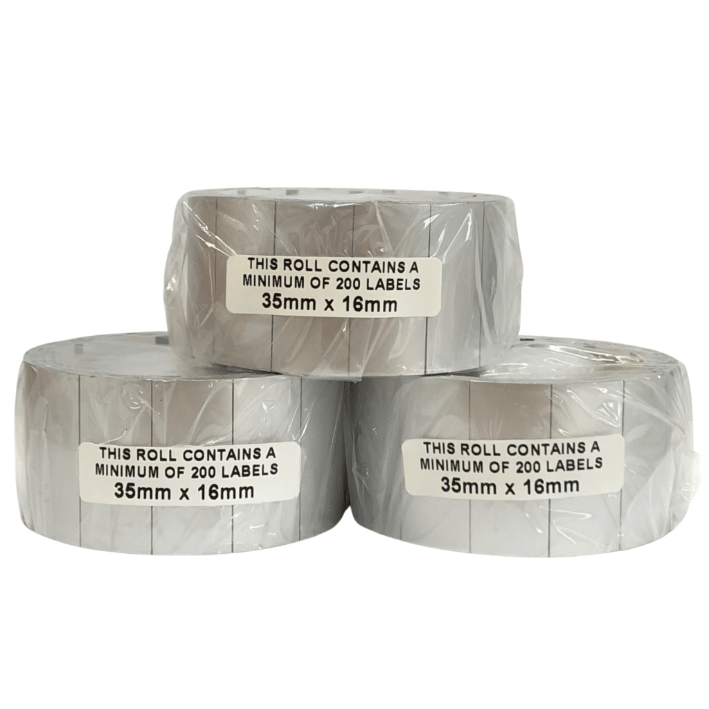 Matt Silver Trophy Labels 35mm x 16mm – kwiktapes
