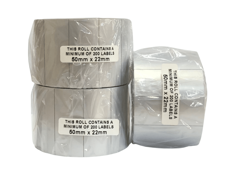 Matt Silver Trophy Labels 50mm x 22mm – kwiktapes
